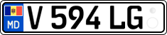 V 594 LG, Schmitz SKO , License plate of Moldova