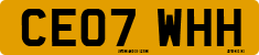 CE07 WHH, Daihatsu Terios (Cardiff) License plate of the United Kingdom