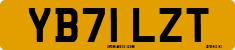 YB71 LZT, Volkswagen Transporter (Leeds) License plate of the United ...