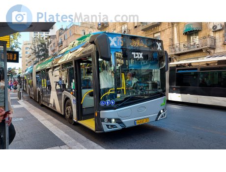 449-82-202, Solaris Urbino 18 , License plate of Israel