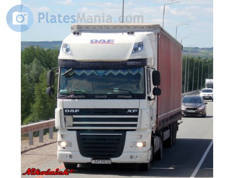 6413RE02, DAF XF (Sughd Province) License plate of Tajikistan