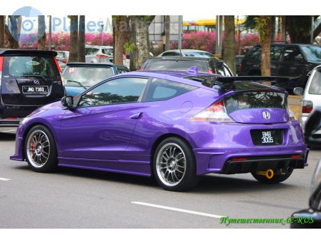 BMB 3005, Honda CR-Z (Selangor State) License plate of Malaysia