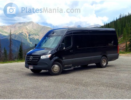 HERM303, Mercedes-Benz Sprinter (Colorado) License plate of the USA