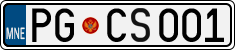 PG CS001, Suzuki Swift (Podgorica) License plate of Montenegro