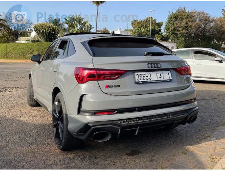 36653|‎و|‎1, Audi RS Q3 (Rabat Prefecture) License plate of Morocco