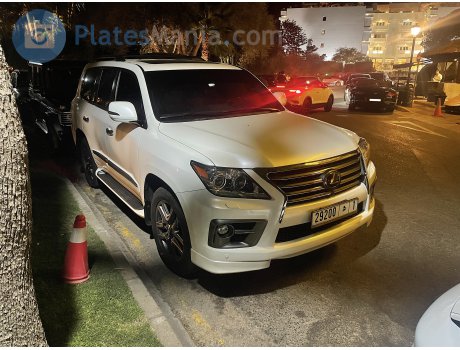 29200|‎ھ|‎1, Lexus LX (Rabat Prefecture) License plate of Morocco