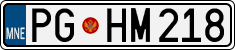 PG HM218, Iveco Daily (Podgorica) License plate of Montenegro