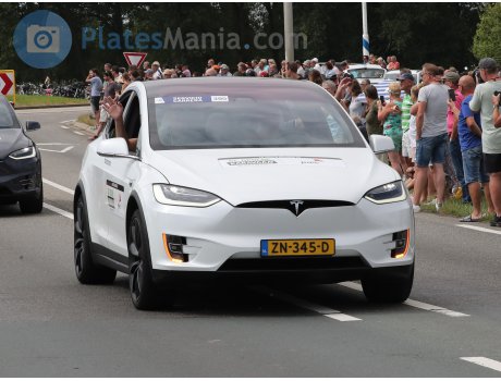 ZN-345-D, Tesla Model X , License plate of the Netherlands