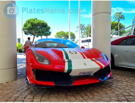 M056, Ferrari 488 , License plate of Monaco