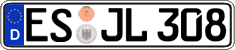ES JL 308, Peugeot 308 (Esslingen District) German license plate