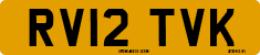 RV12 TVK, Audi A7 (Reading) License plate of the United Kingdom