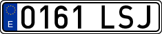 0161 LSJ, Kia Forte , License plates of Spain