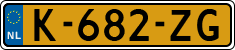 K-682-ZG, Mitsubishi Outlander , License plate of the Netherlands