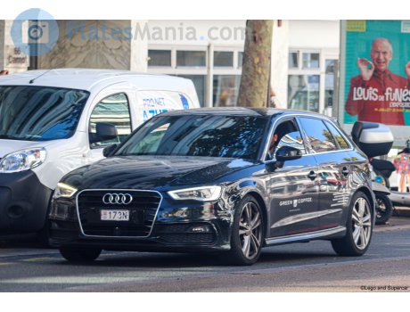 173N, Audi A3 , License plate of Monaco