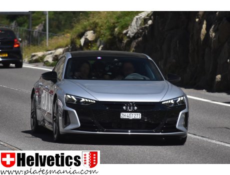 ZH 407271, Audi e-tron GT (Zurich) License plate of Switzerland