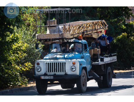 7312 BA, GAZ 52/53 (Bishkek City) License plate of Kyrgyzstan