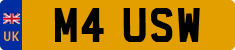 M4 USW, BMW M4 (Carlisle) License plate of the United Kingdom