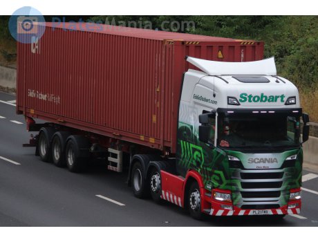 PL21 FMX, Scania R-series (Preston) License plate of the United Kingdom