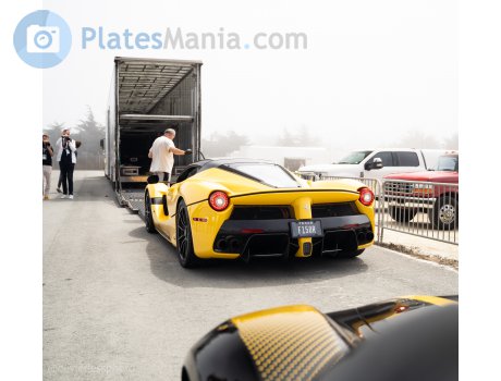 F150R, Ferrari LaFerrari (Texas) License plate of the USA