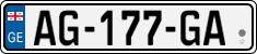 AG-177-GA, KamAZ 5511 , License plate of Georgia
