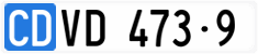 CD VD 473-9, Toyota Prius (Vaud) License plate of Switzerland