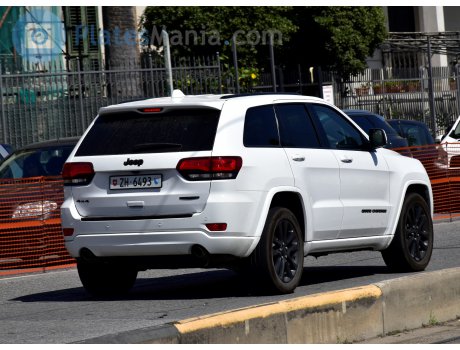 ZH 6493, Jeep Grand Cherokee (Zurich) License plate of Switzerland