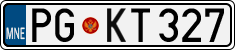 PG KT327, Audi Q5 (Podgorica) License plate of Montenegro