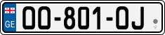 OO-801-OJ, KrAZ 250 , License plate of Georgia