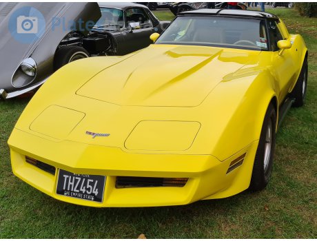 THZ 454, Chevrolet Corvette (Tyrone) License plate of the United Kingdom