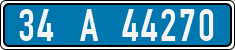 34 A 44270, Ford Tourneo Courier (İstanbul) License plate of Turkey