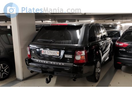 GE 579002, Land Rover Range Rover Sport (Geneva) License plate of ...