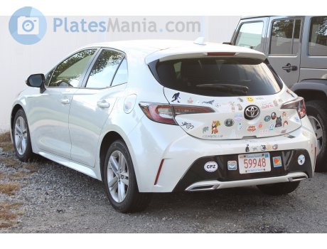 59948, Toyota Corolla (Massachusetts) License plate of the USA