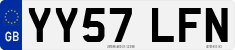 YY57 LFN, Hyundai Amica (Beverley) License plate of the United Kingdom