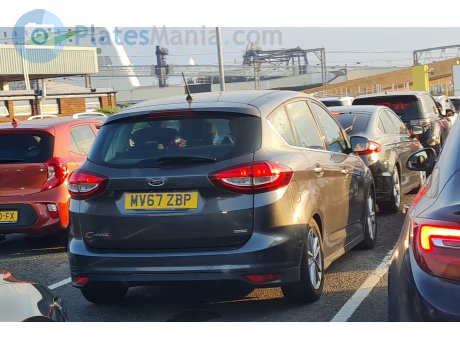 MV67 ZBP, Ford C-Max (Manchester) License plate of the United Kingdom