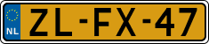 ZL-FX-47, Peugeot 406 , License plate of the Netherlands