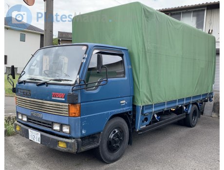 香川 100 さ 1214, Mazda Titan (Kagawa) License plate of Japan