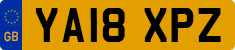 YA18 XPZ, BMW X6 (Leeds) License plate of the Great Britain
