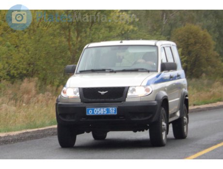о 0585 52, UAZ 3163 Patriot (Nizhny Novgorod Oblast) License plate Russia