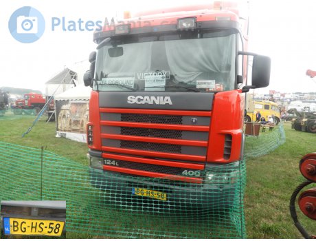 BG-HS-58, Scania IV-series , License plate of the Netherlands
