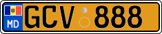 GCV 888, Setra 400-series , License plate of Moldova