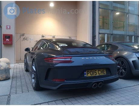 PO15 CHE, Porsche 911 (Preston) License plate of the United Kingdom