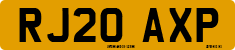 RJ20 AXP, Ford Kuga (Reading) License plate of the Great Britain