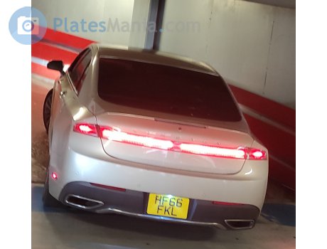 HF66 FKL, Lincoln MKZ (Bournemouth) License plate of the United Kingdom