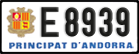 E 8939, Hyundai Santa Fe , License plate of Andorra