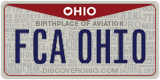 FCA OHIO, Ferrari 458 (Ohio) License plate of the USA