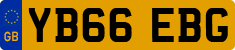 YB66 EBG, Vauxhall Mokka (Leeds) License plate of the United Kingdom