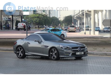L 65461, Mercedes-Benz SLK-Klasse (Dubai) License plate of the UAE