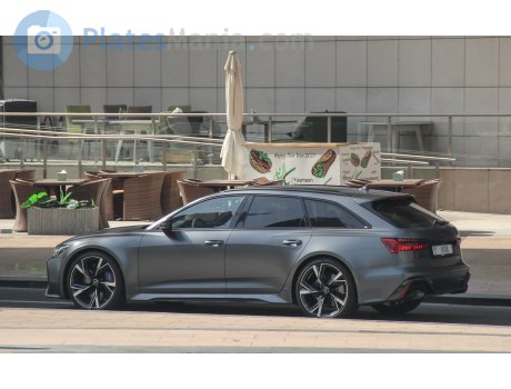 D 18108, Audi RS6 (Dubai) License plate of the UAE