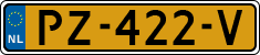 PZ-422-V, Ford Focus , License plate of the Netherlands