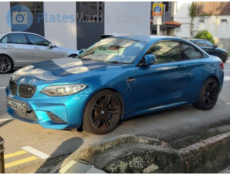 SMR 2795 C, BMW M2 , License plate of Singapore